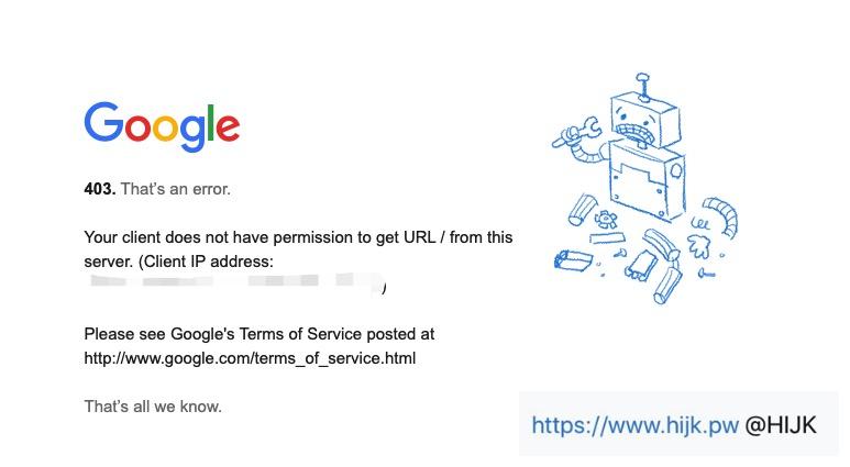 Google Scholar 403 Your Client Does Not Have Permission To Get URL we re Sorry VPS 